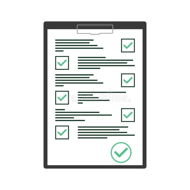 Survey Sheet with Answered Quiz Checklist and Success Result Assessment ...