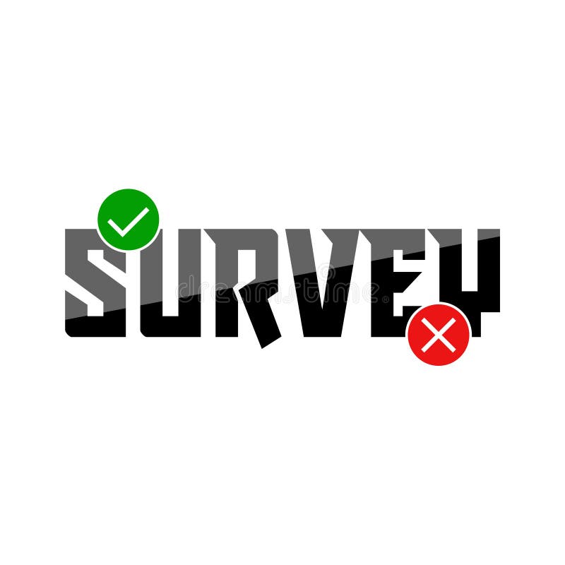 Survey Simple Icon Isolated on White Background Stock Vector ...