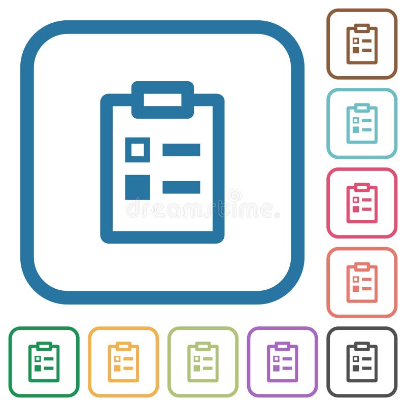 Survey simple icons stock vector. Illustration of questioning - 200630106