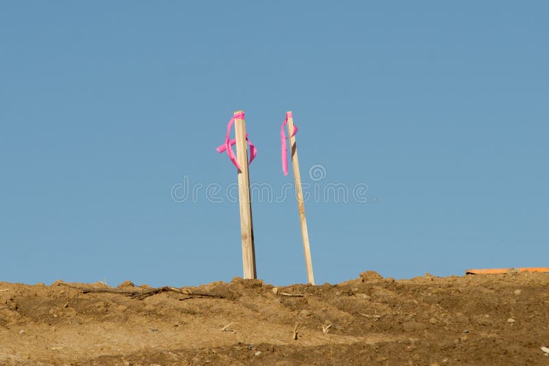 Land Survey Mark stock photo. Image of plotting, survey - 7933888