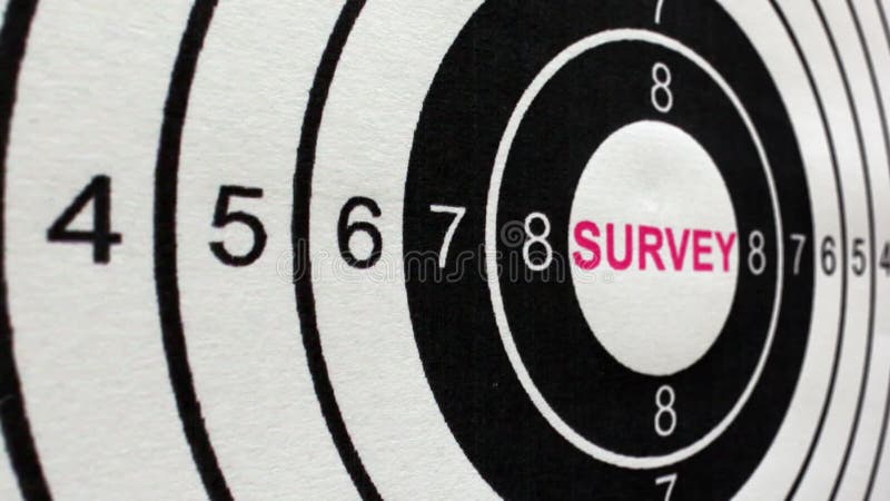 Survey Text on Target Concept Dolly Shot Stock Video - Video of ...