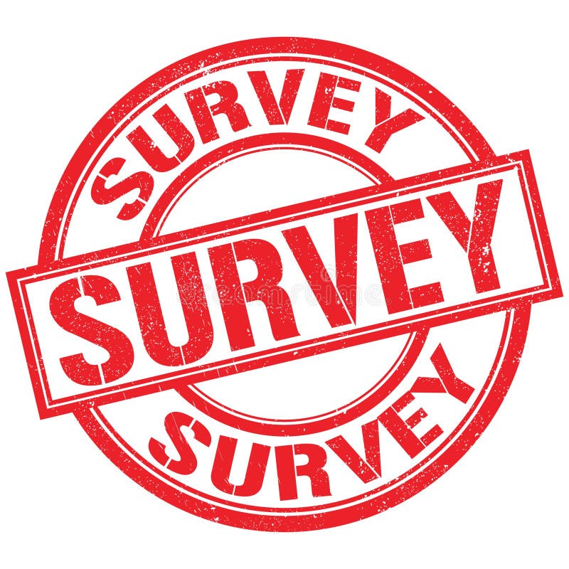 SURVEY Text Written on Red Stamp Sign Stock Illustration - Illustration ...