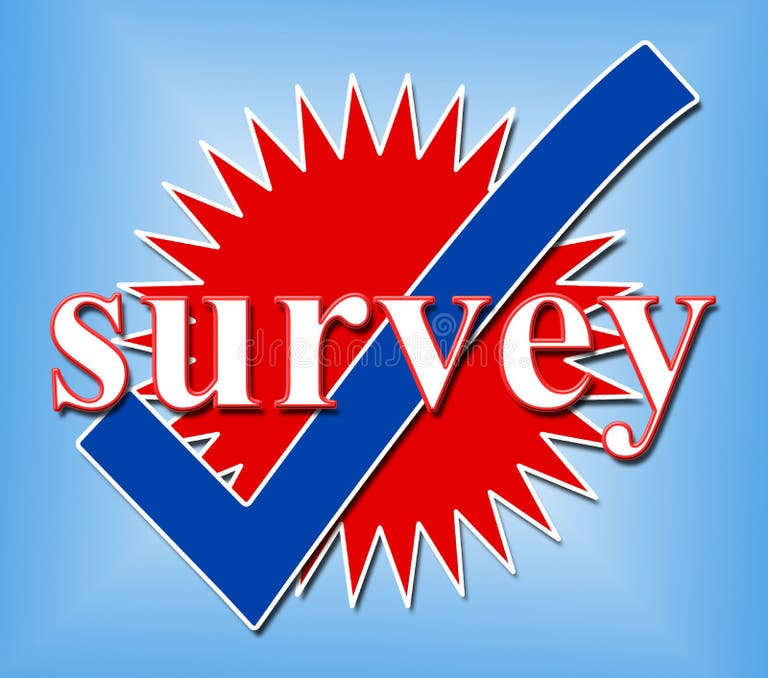 Survey Tick Shows Pass Evaluate and Approved Stock Illustration ...