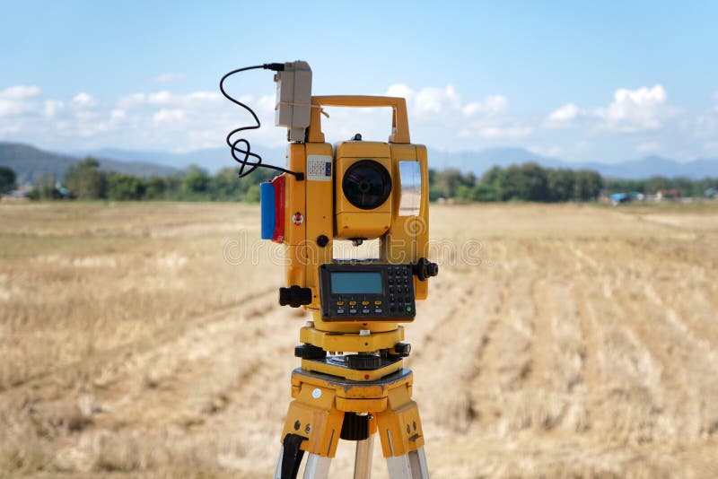Geodetic Device. Total Station Theodolite and Electronic Distance Meter ...
