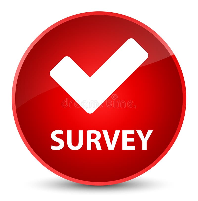 Survey (validate Icon) Elegant Red Round Button Stock Illustration ...