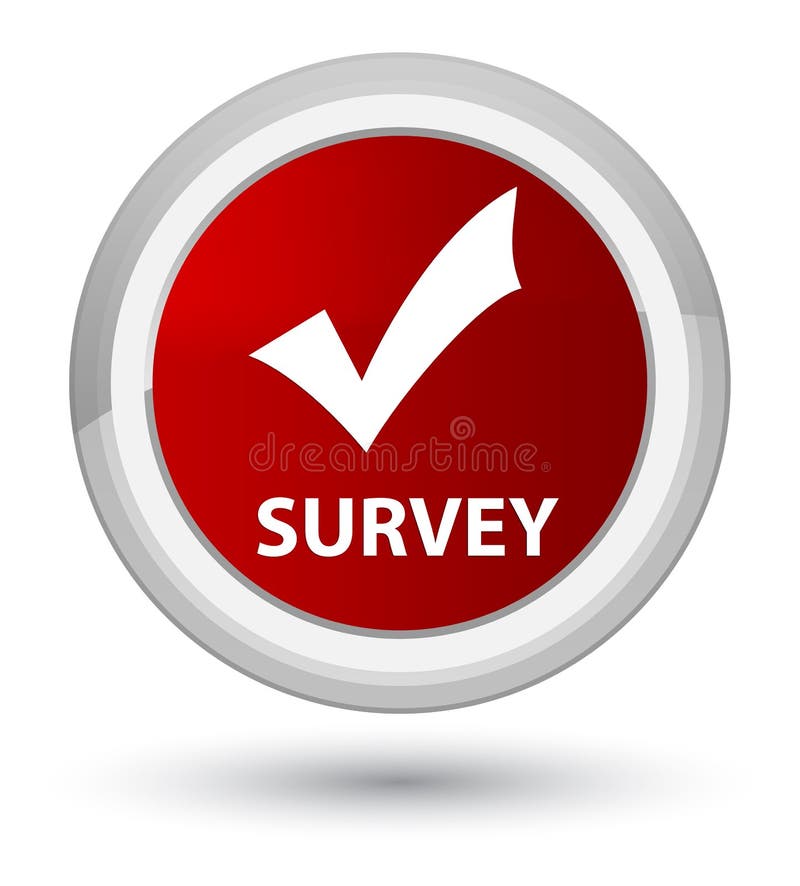 Survey (validate Icon) Prime Red Round Button Stock Illustration ...