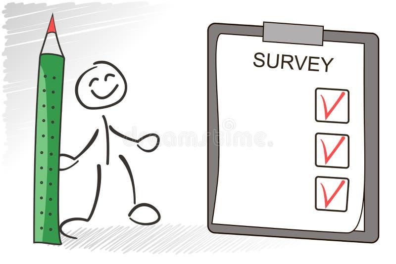Survey Vector Concept. Stickman Answer Questions from the Survey ...