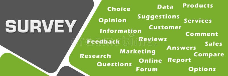 Survey Word Cloud Green Grey Rounded Squares Horizontal Stock ...