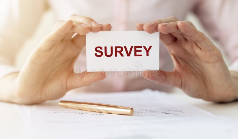 Survey Word. Poll or Census Concept Stock Image - Image of hand ...