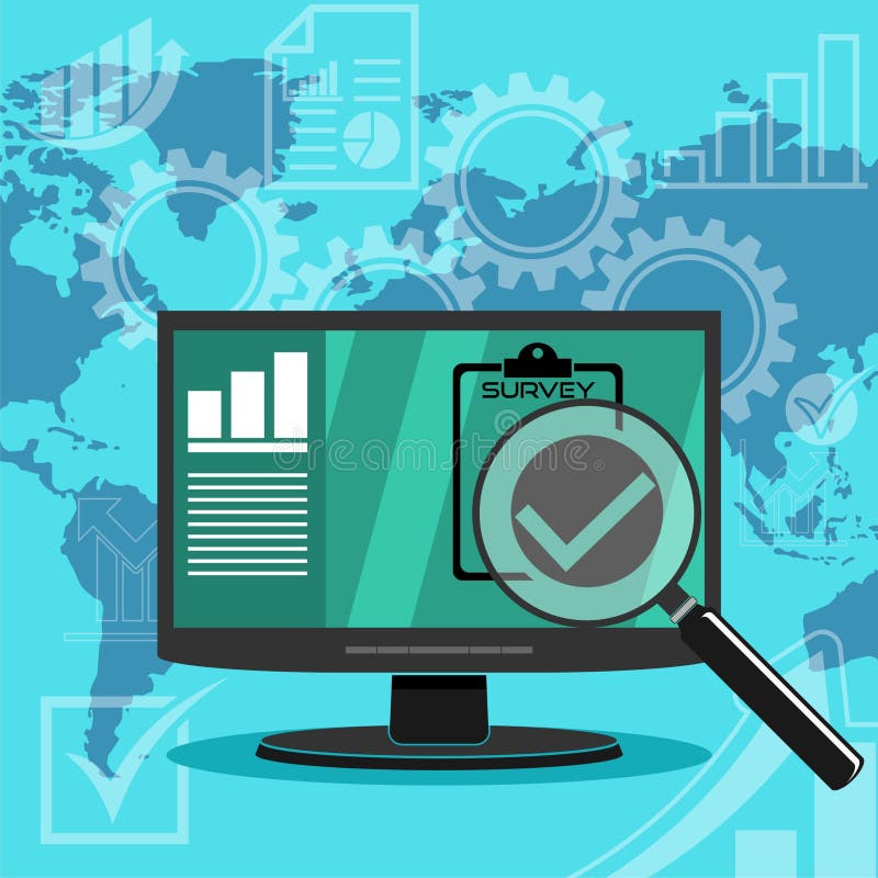 Survey World Map Banner Background, World Map, Statistics Stock Vector ...