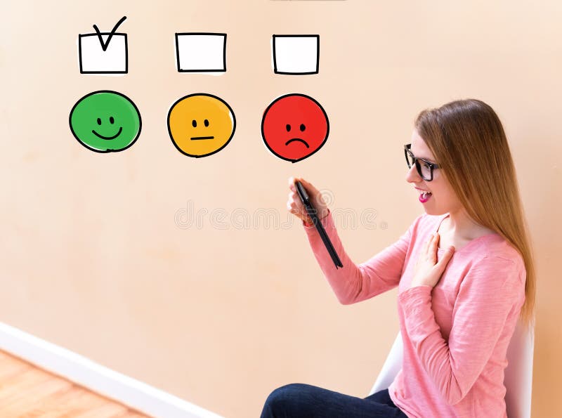 Survey with Woman Using a Tablet Stock Photo - Image of business ...