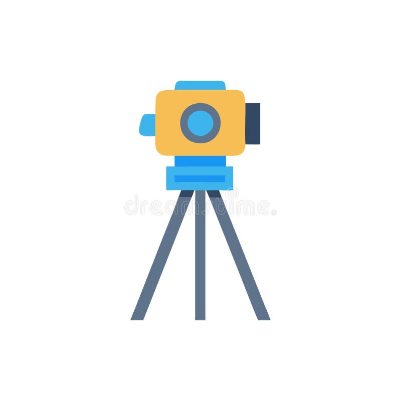 Surveying Equipment Icon for Land Evaluation Stock Illustration ...