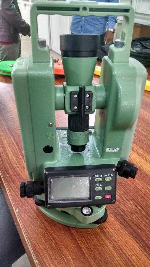 Surveying Instrucment editorial stock image. Image of construction ...