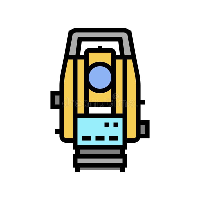 Surveying Tools Mining Color Icon Vector Illustration Stock ...