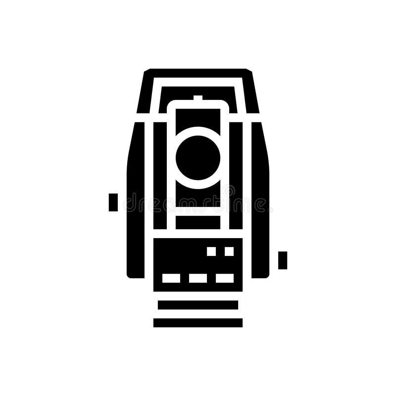 Surveying Tools Mining Glyph Icon Vector Illustration Stock Vector ...