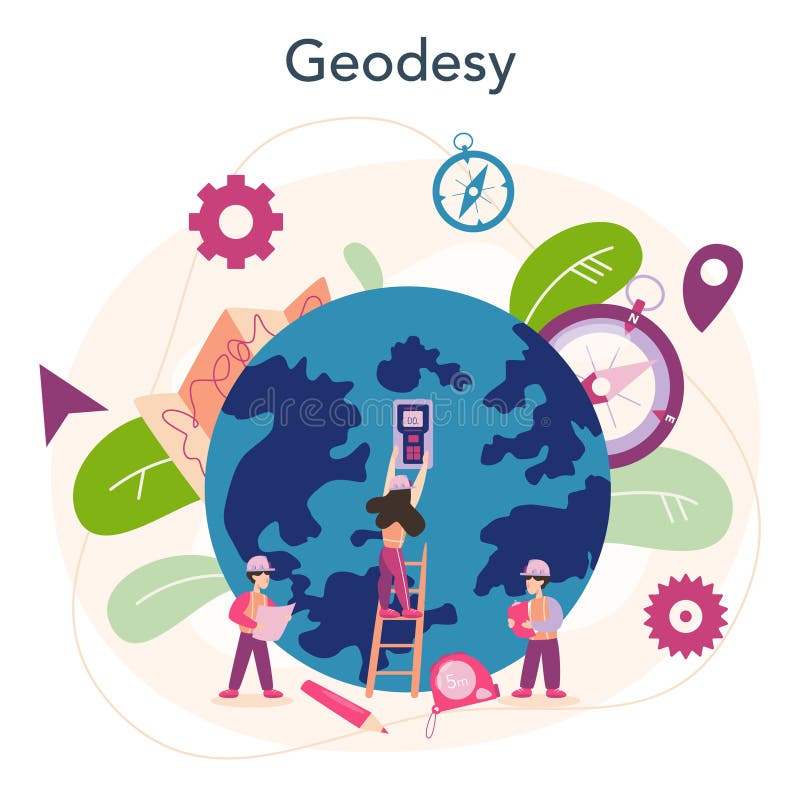 Surveyor Concept. Land Surveying Technology, Geodesy Science Stock ...