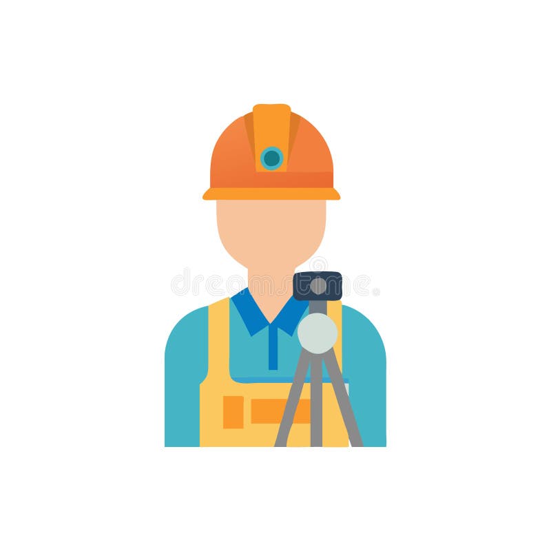 Surveyor Icon for Construction Projects Stock Illustration ...