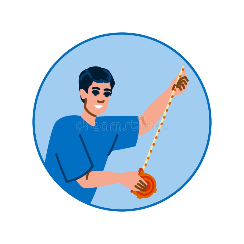 Surveyor Measuring Length Using Measuring Tape Tool Stock Image - Image ...