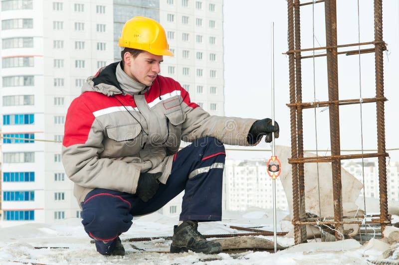 Surveyor at work stock photo. Image of checking, engineer - 18584502
