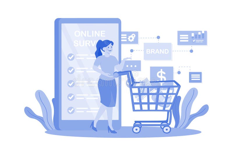 Surveys Measure Customer Loyalty and Brand Perception Stock Vector ...