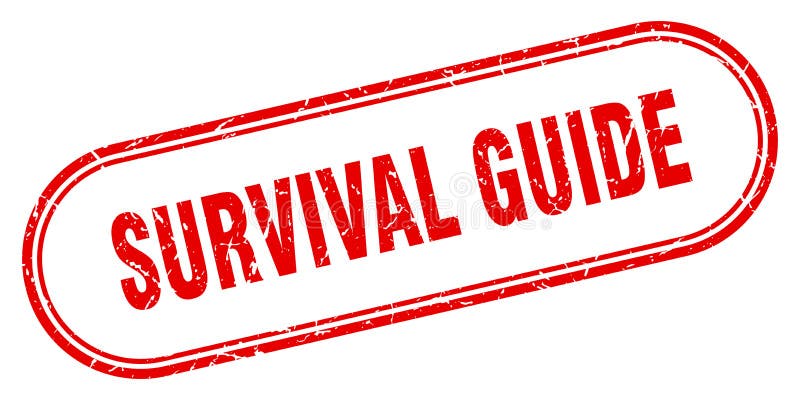 Survival Guide Stamp. Survival Guide Round Ribbon Sticker. Tag Stock ...