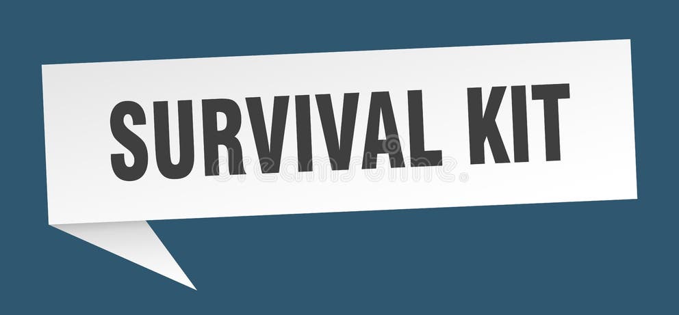 Survival Kit Banner. Survival Kit Speech Bubble Stock Vector ...