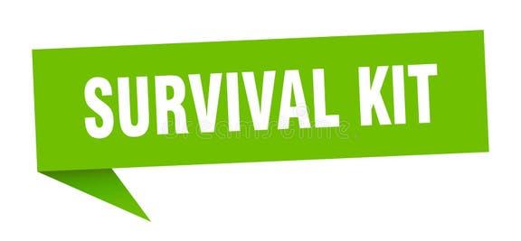 Survival Kit Banner. Survival Kit Speech Bubble Stock Vector ...