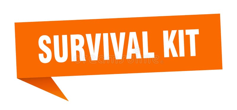 Survival Kit Banner. Survival Kit Speech Bubble Stock Vector ...