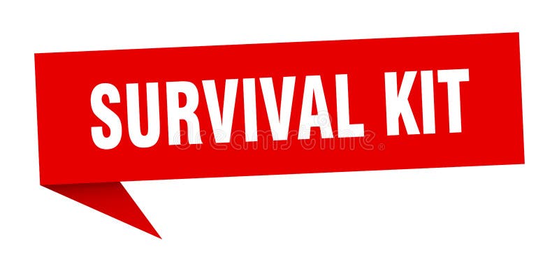 Survival Kit Banner. Survival Kit Speech Bubble Stock Vector ...