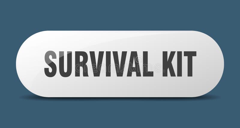 Survival Kit Button. Sticker. Banner. Rounded Glass Sign Stock Vector ...