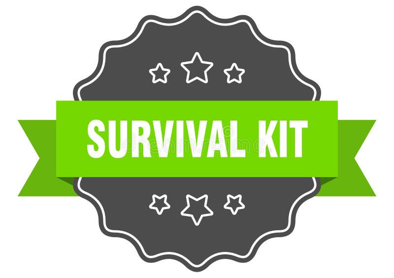 Survival Kit Label. Survival Kit Isolated Seal. Sticker. Sign Stock ...