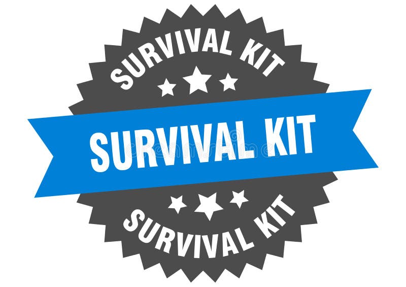 Survival Kit Round Ribbon Isolated Label. Survival Kit Sign Stock ...