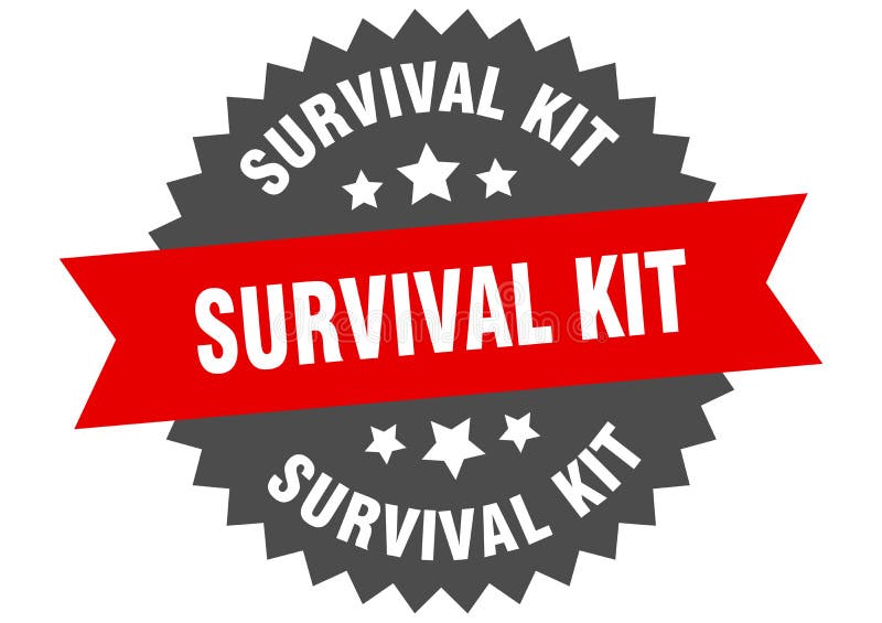Survival Kit Round Ribbon Isolated Label. Survival Kit Sign Stock ...