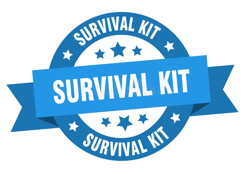 Survival Kit Round Ribbon Isolated Label. Survival Kit Sign Stock ...