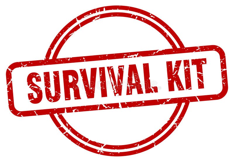 Survival Kit Stamp. Survival Kit Round Vintage Grunge Label Stock ...