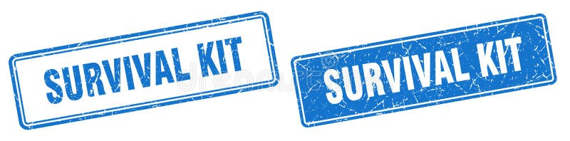 Survival Kit Stamp Set. Survival Kit Square Grunge Sign Stock Vector ...