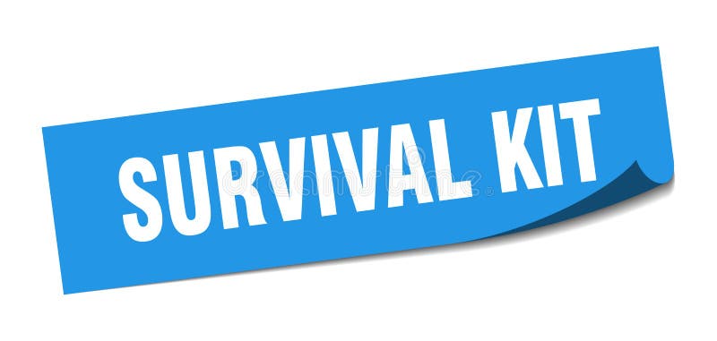 Survival Kit Sticker. Survival Kit Square Isolated Sign Stock Vector ...