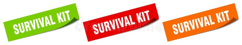 Survival Kit Sticker. Survival Kit Square Isolated Sign Stock Vector ...