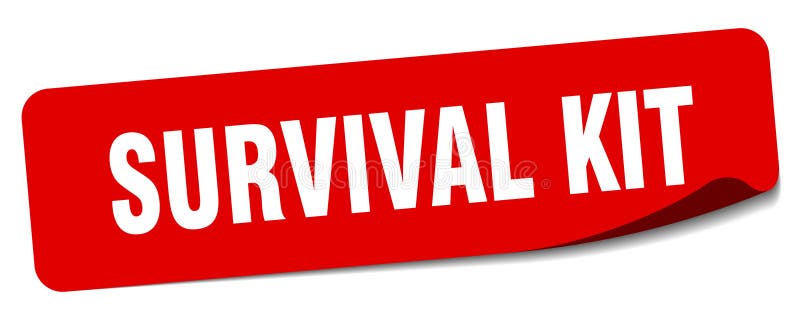 Survival Kit Label. Survival Kit Isolated Seal. Sticker. Sign Stock ...
