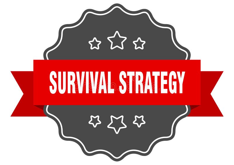 Survival strategy label stock vector. Illustration of circle - 194922026