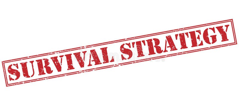 Survival Strategy Blue Stamp Stock Illustration - Illustration of ...
