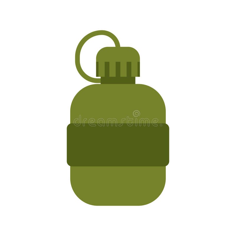 Survival Water Flask Icon. Military Flask Water Bottle Army Stock ...