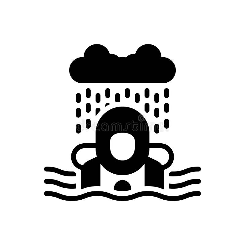 Black Solid Icon for Survive, Outline and Weather Stock Vector ...
