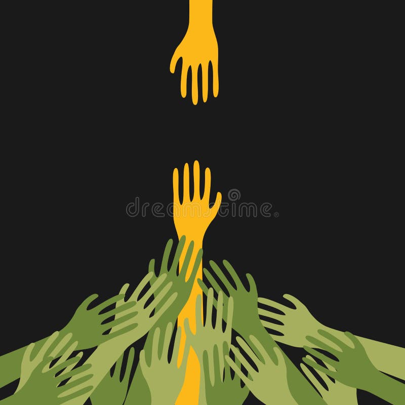 Survivor Human Hand stock vector. Illustration of retro - 77652682