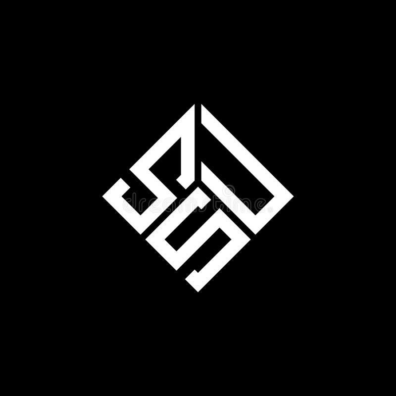 SUS Letter Logo Design on Black Background. SUS Creative Initials ...