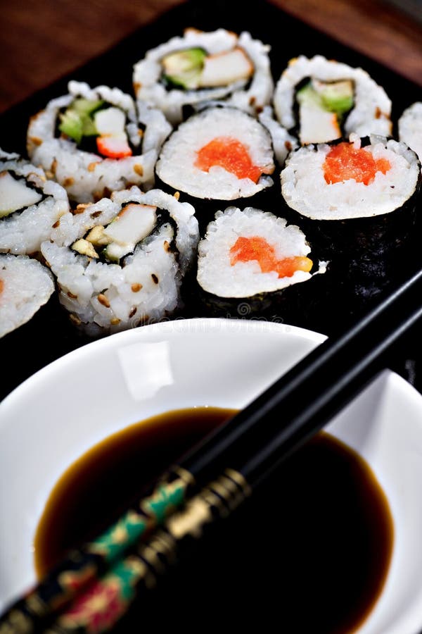 Japanese sushi stock photo. Image of meat, sashimi, dish - 19849212