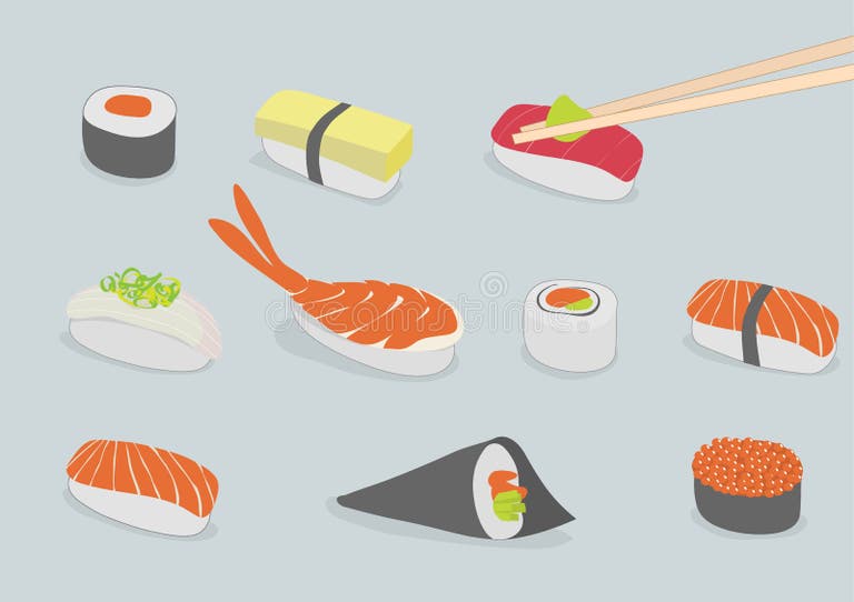 Sushi Types Stock Illustrations – 3,065 Sushi Types Stock Illustrations ...