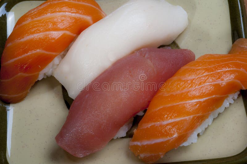 Sushi appetizer stock photo. Image of sauce, white, side - 86458364