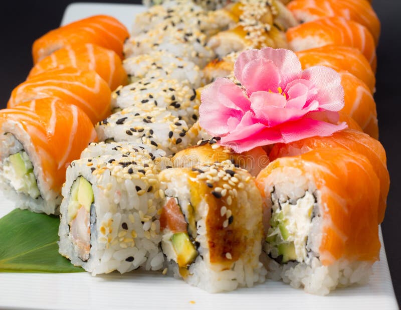 Sushi assorti stock image. Image of dinner, plate, healthy - 33992181