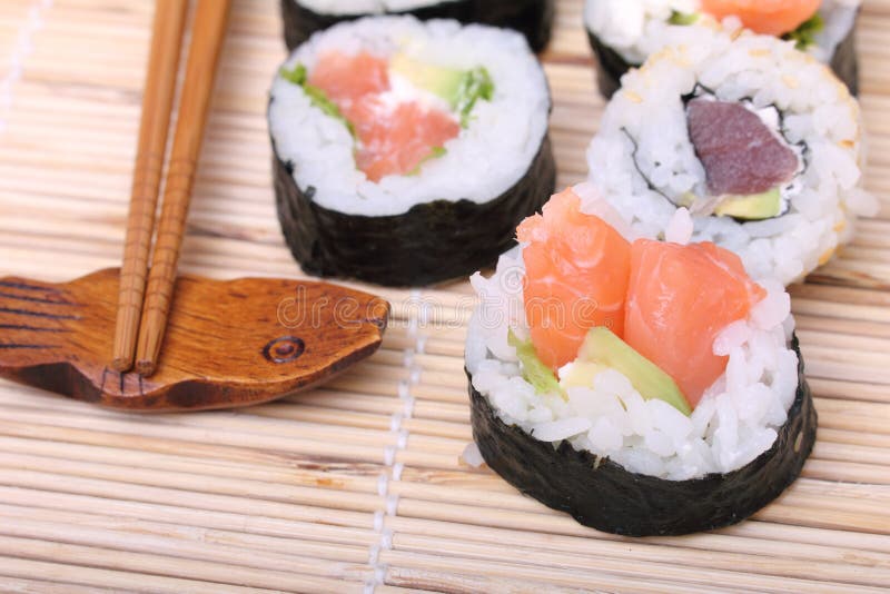 Sushi background stock image. Image of isolated, california - 17364899